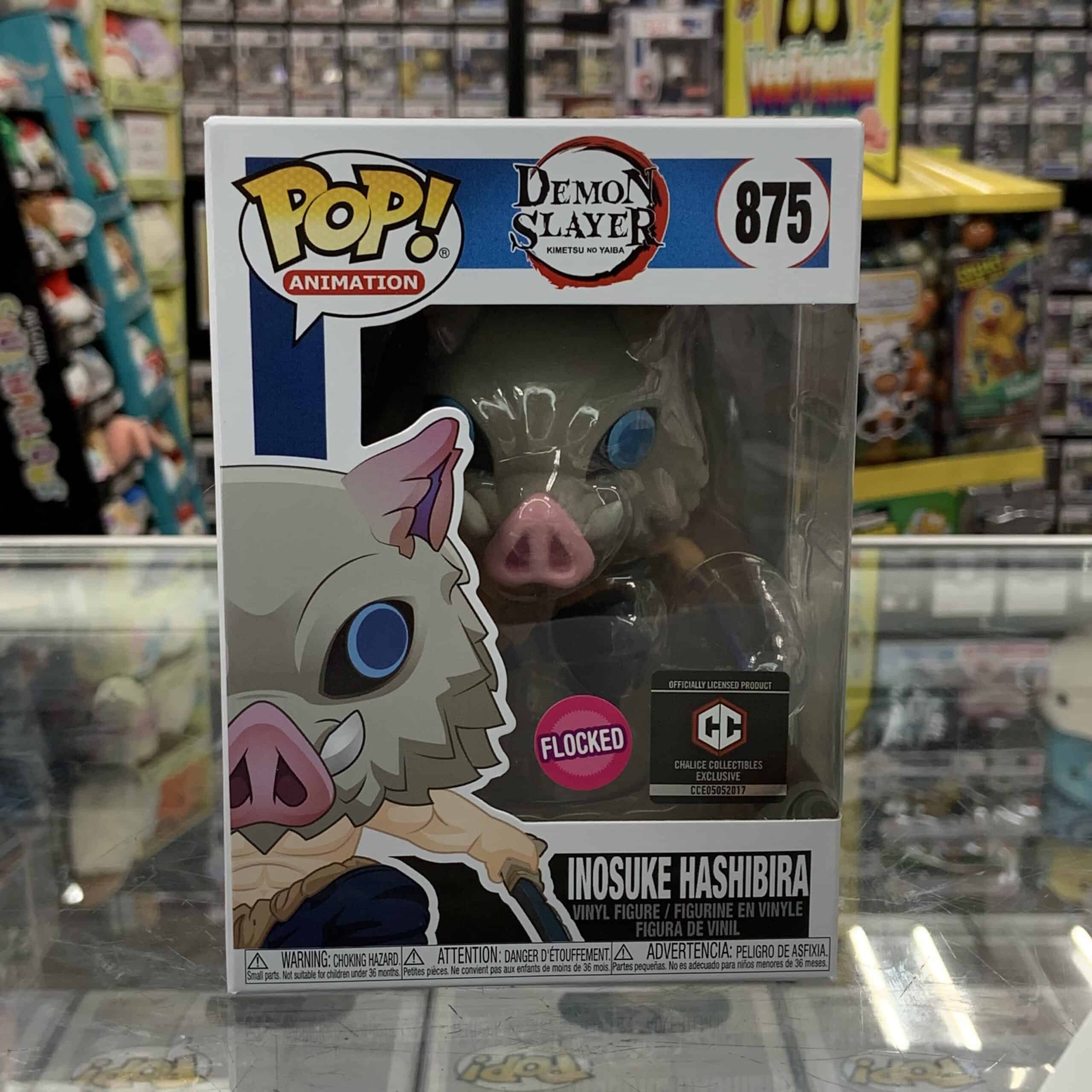 Inosuke Hashibira #875 Flocked Demon Slayer Chalice Exclusive Funko Pop ...